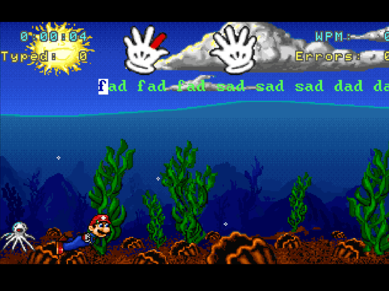 Mario Teaches Typing - Play game online