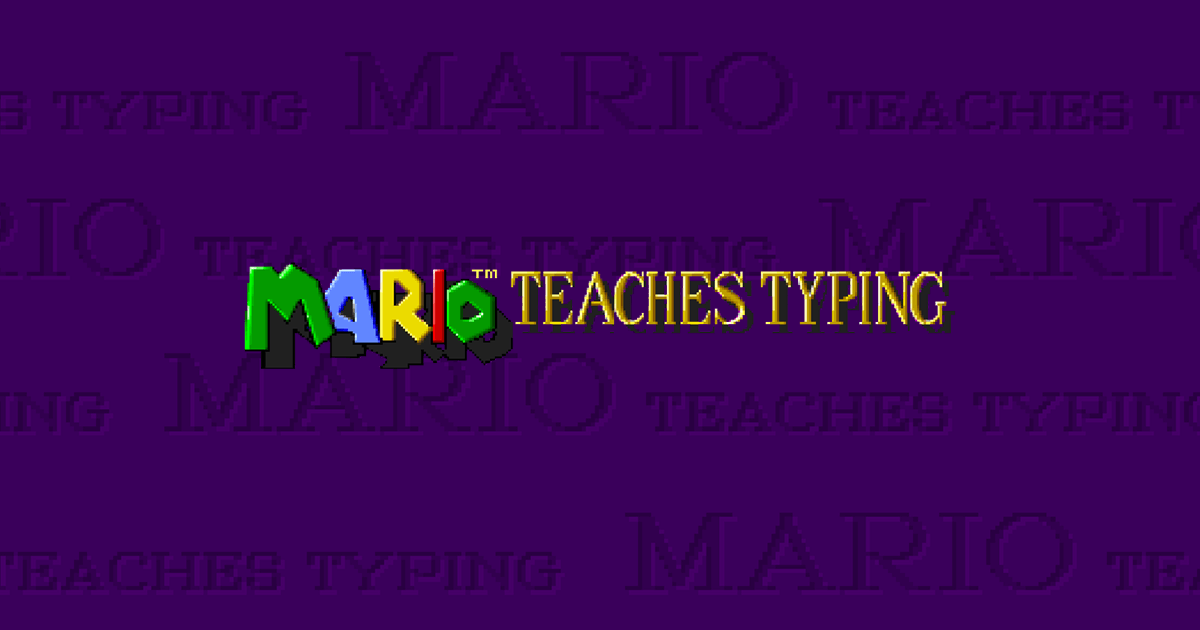 Mario Teaches Typing - Play game online